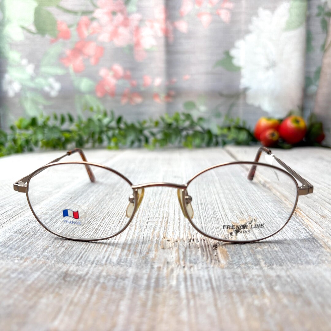 Big Round Eyeglass Frames Only Bronze 90s Eyeglasses Deadstock Vintage ...