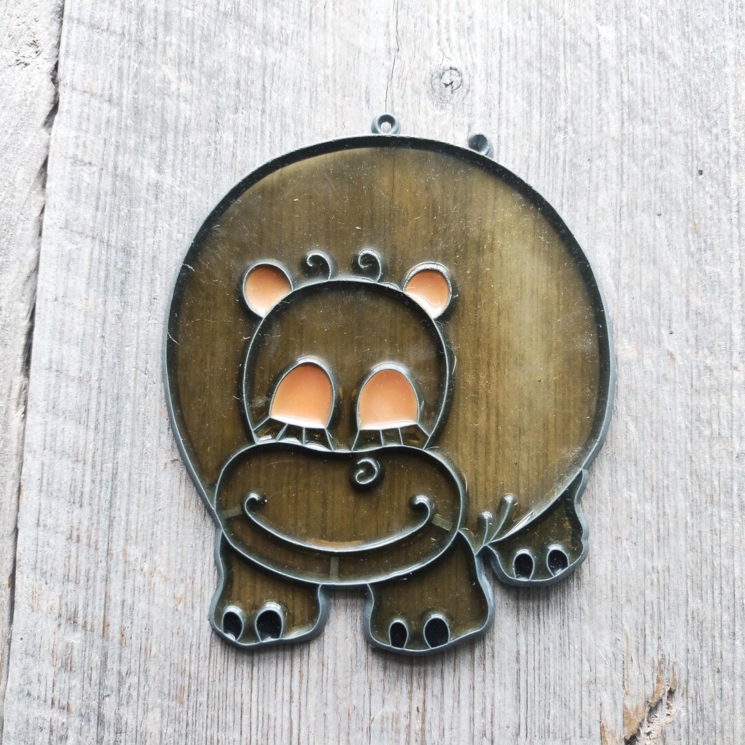 Hippo Suncatcher Acrylic and Lead Sun-catcher Window Decoration Room ...