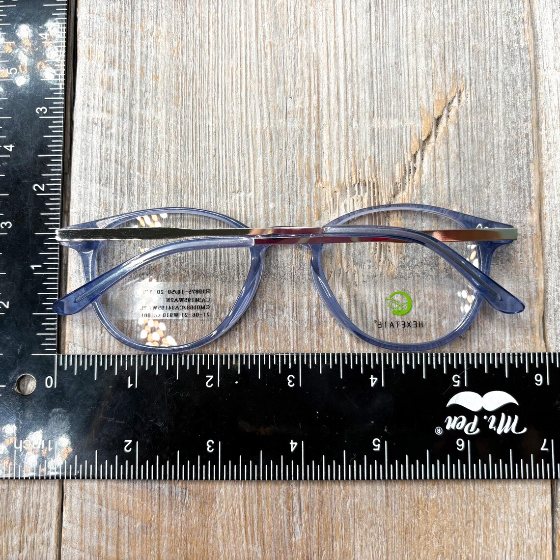 Clear Periwinkle Blue Eyeglass Frames Only Eyeglasses Deadstock Vintage ...