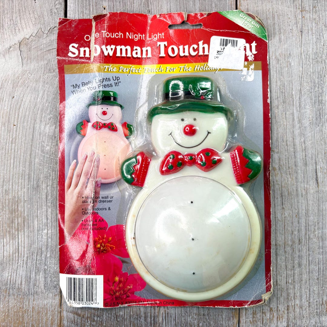 Vintage Snowman Push/touch Light New in the Package, Holiday Decoration ...