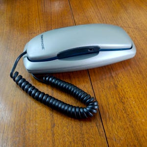 1990s Conair-phone Telephone Silver/blue Landline Phone Trimline Touch ...
