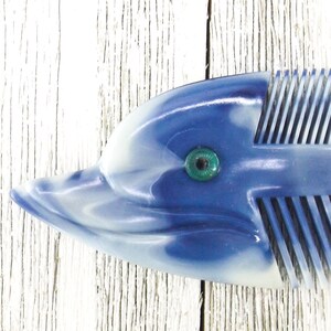 60s 70s NOS Vintage Hair Comb French Dolphin Shaped Comb Depose Plastic ...