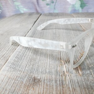 Frosted White Square Glasses Frames Only Costume/rave/festival/party ...