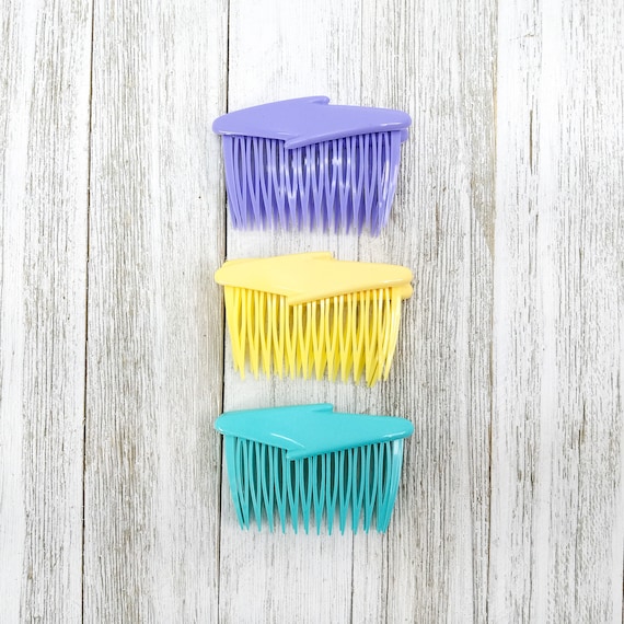 80s vintage goody side hair combs lightening bolt - Gem