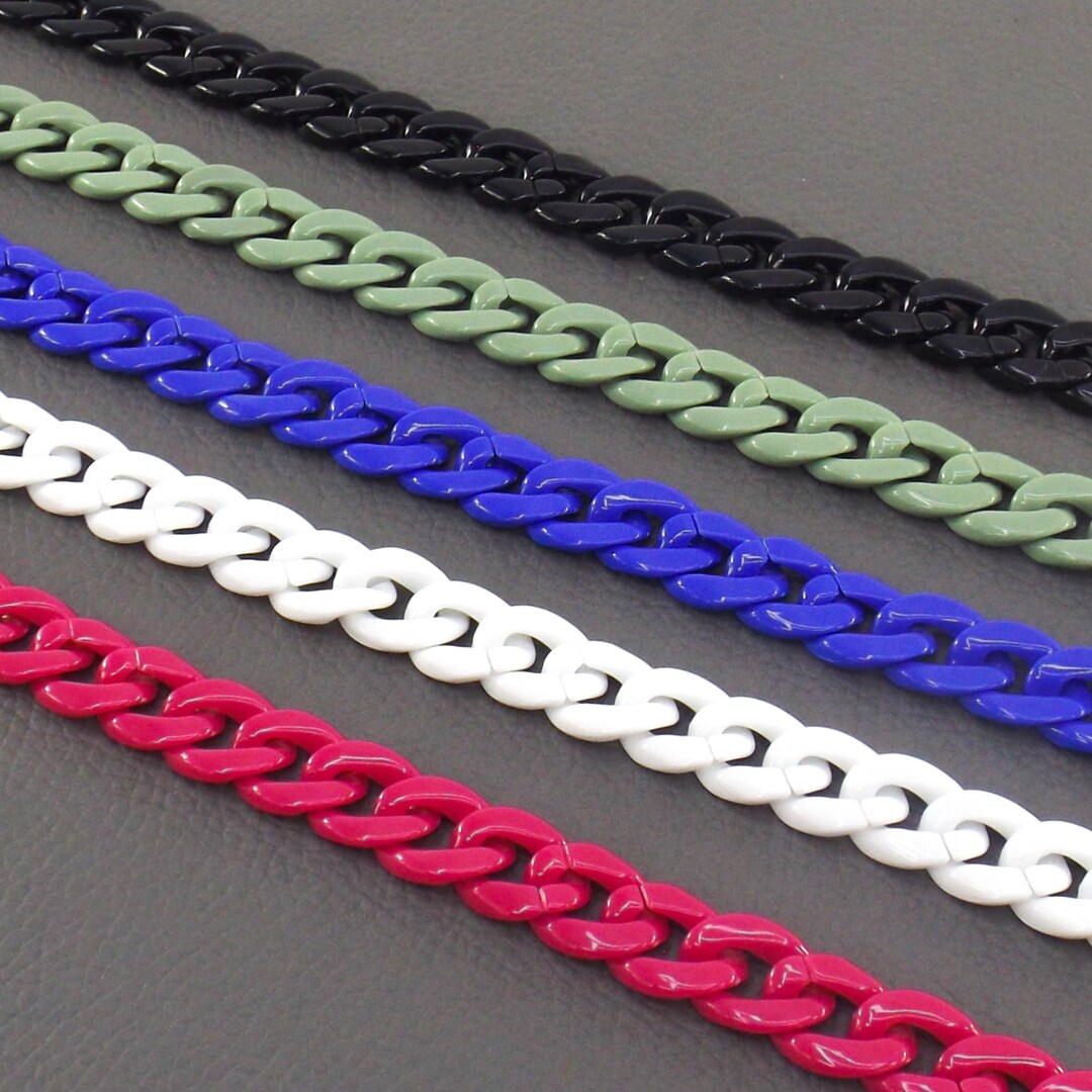 Chunky Acrylic Necklace Chain Link Plastic Oversized Jewelry, Unisex ...