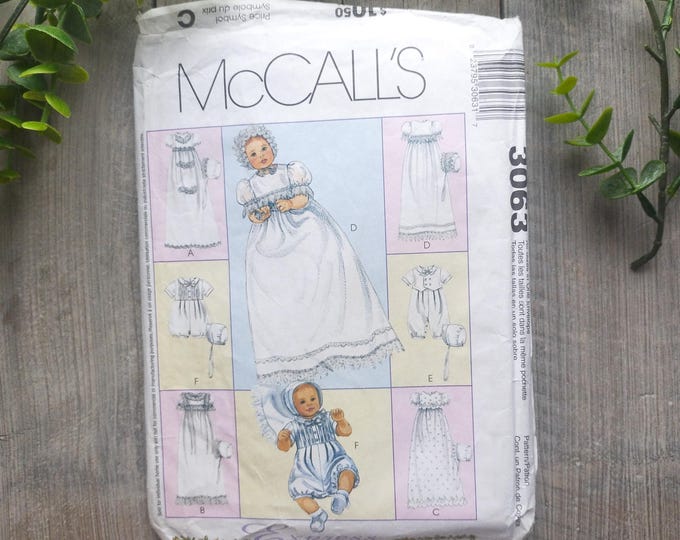 Infants Christening Gown Sewing Pattern Rompers With Snap Crotch Short ...