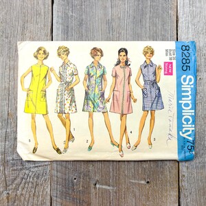 1969 Simplicity Sewing Pattern 8285 Plus Size 16 Bust 38 Miss/women ...