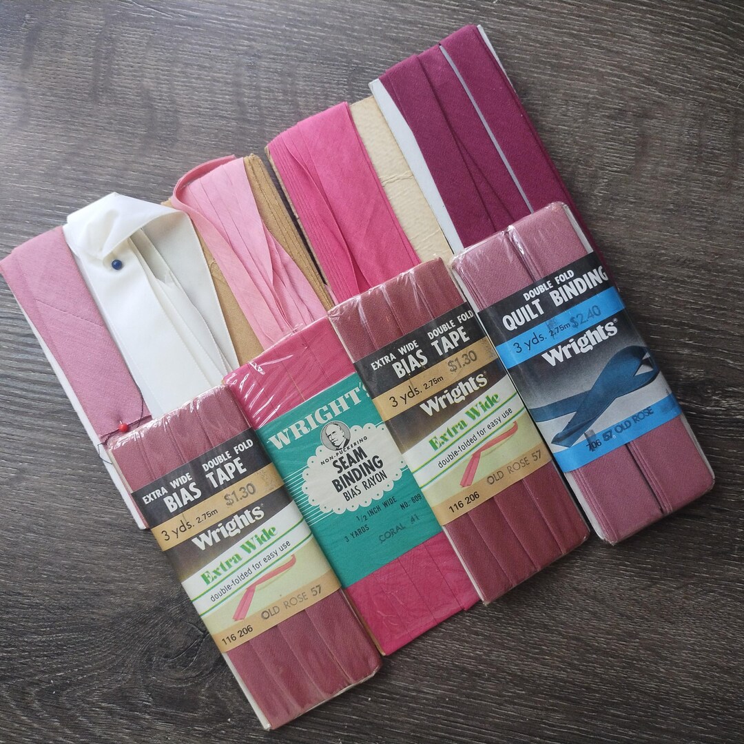 Rose Pink Hemming Seam Bias 8pc Lot Destash Craft Supplies Sewing ...