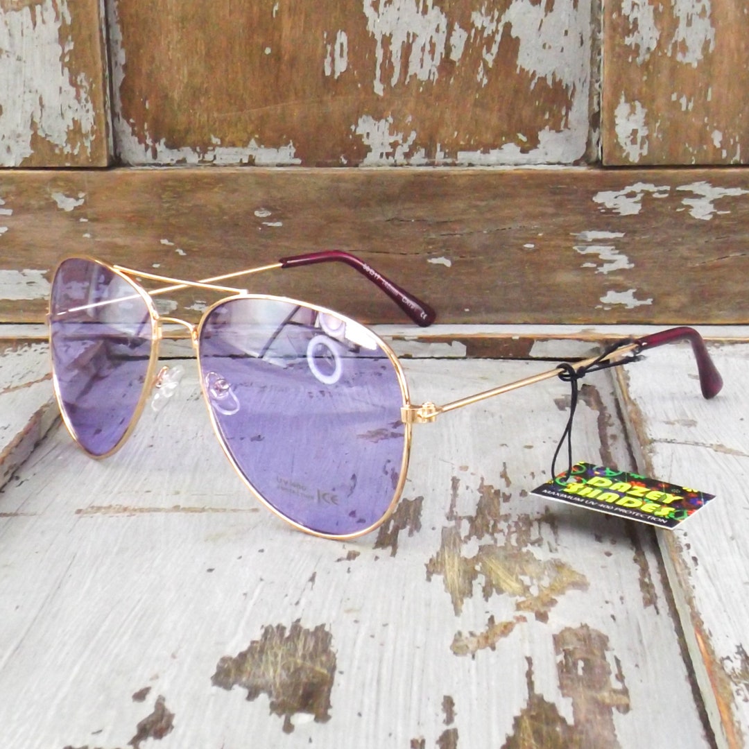 Purple Aviator Sunglasses Vintage - Etsy