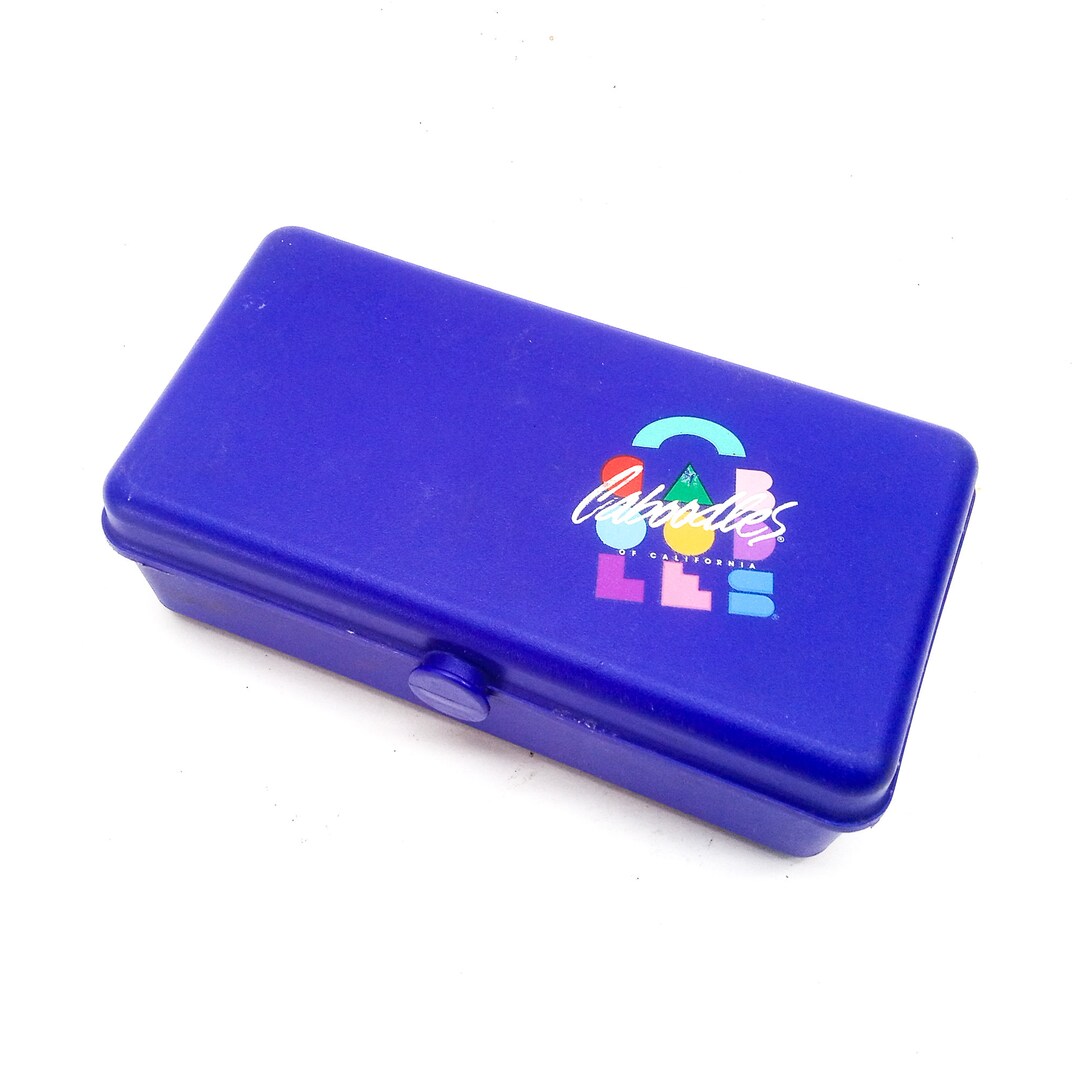 Vintage Caboodles Makeup Box Organizer Carrier Container Purple Plastic ...