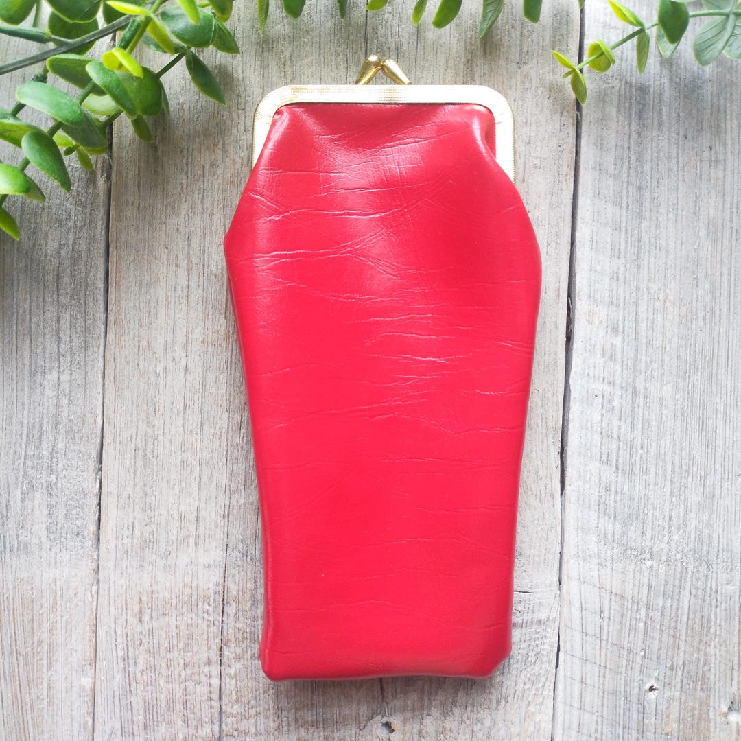 Vintage Red Glasses Case: Dual Pocket Eyewear Holder - Etsy