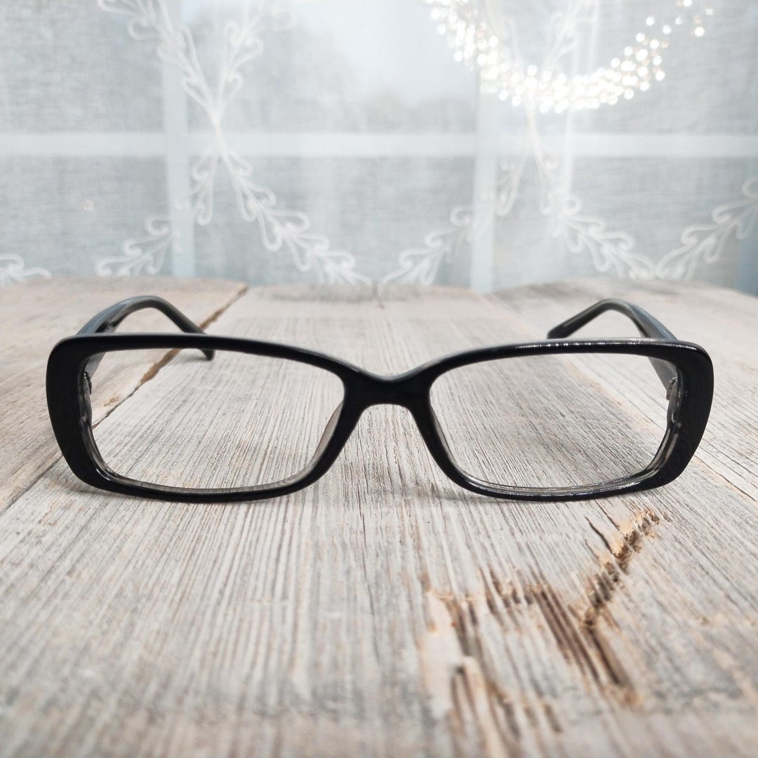 Pillow-shaped Eyeglasses Solid Black Eyeglass Frames 90s Fashion ...