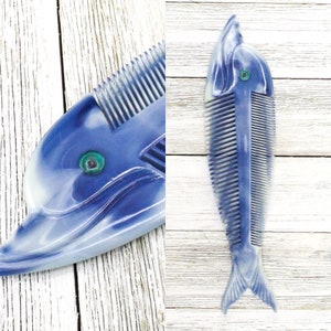 60s 70s NOS Vintage Hair Comb French Dolphin Shaped Comb Depose Plastic ...