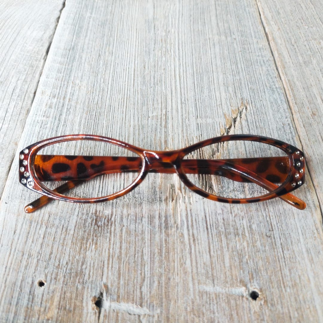 Oval Cat-eye Tortoiseshell Glasses Frames Only Costume/rave/festival ...
