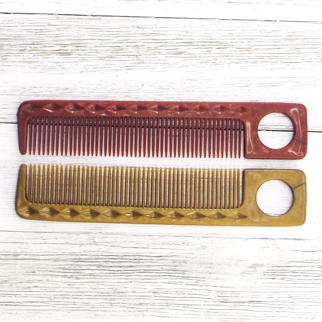 Vintage Pocket Hair Comb 70s 80s NOS Unbreakable Nylon Plastic Comb ...