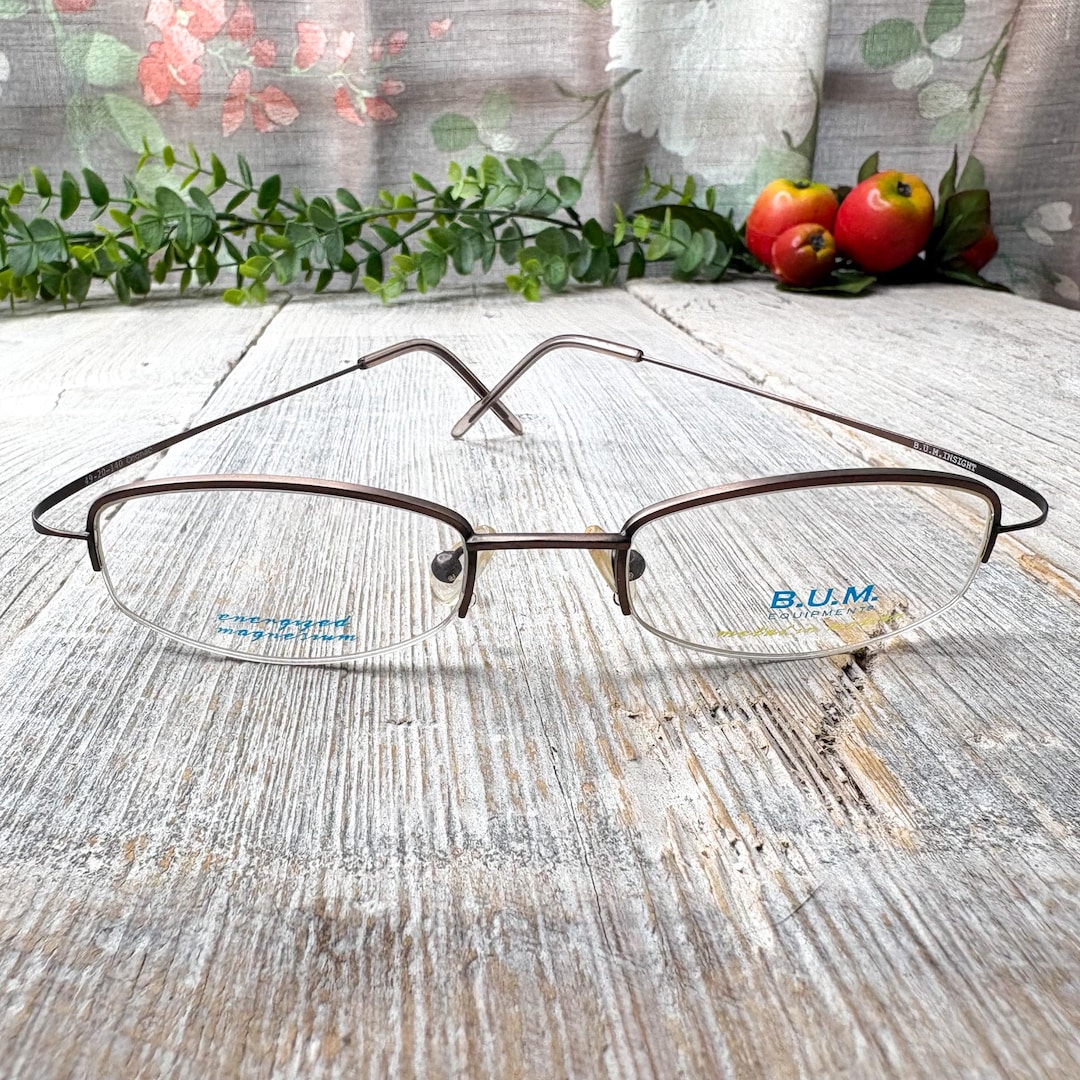 Vintage Semi-rimless Rectangle Eyeglass Frames: Bronze Wire, 90s NOS - Etsy