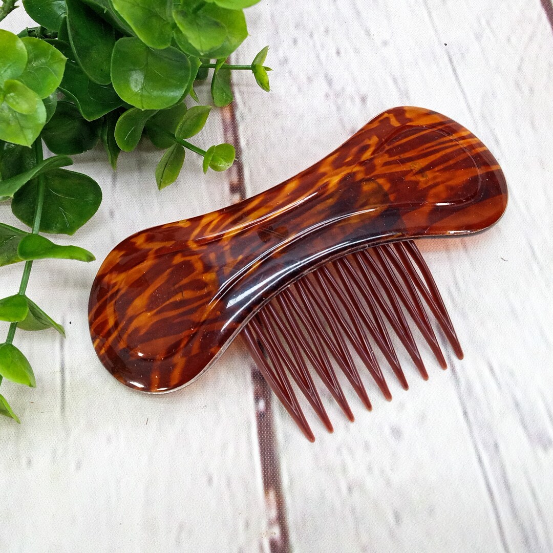 Vintage Side Hair Comb, Back Hair Comb, Brown Tortoise Shell - Etsy