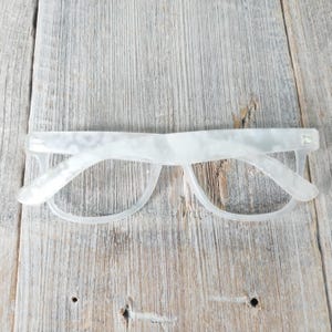 Frosted White Square Glasses Frames Only Costume/rave/festival/party ...