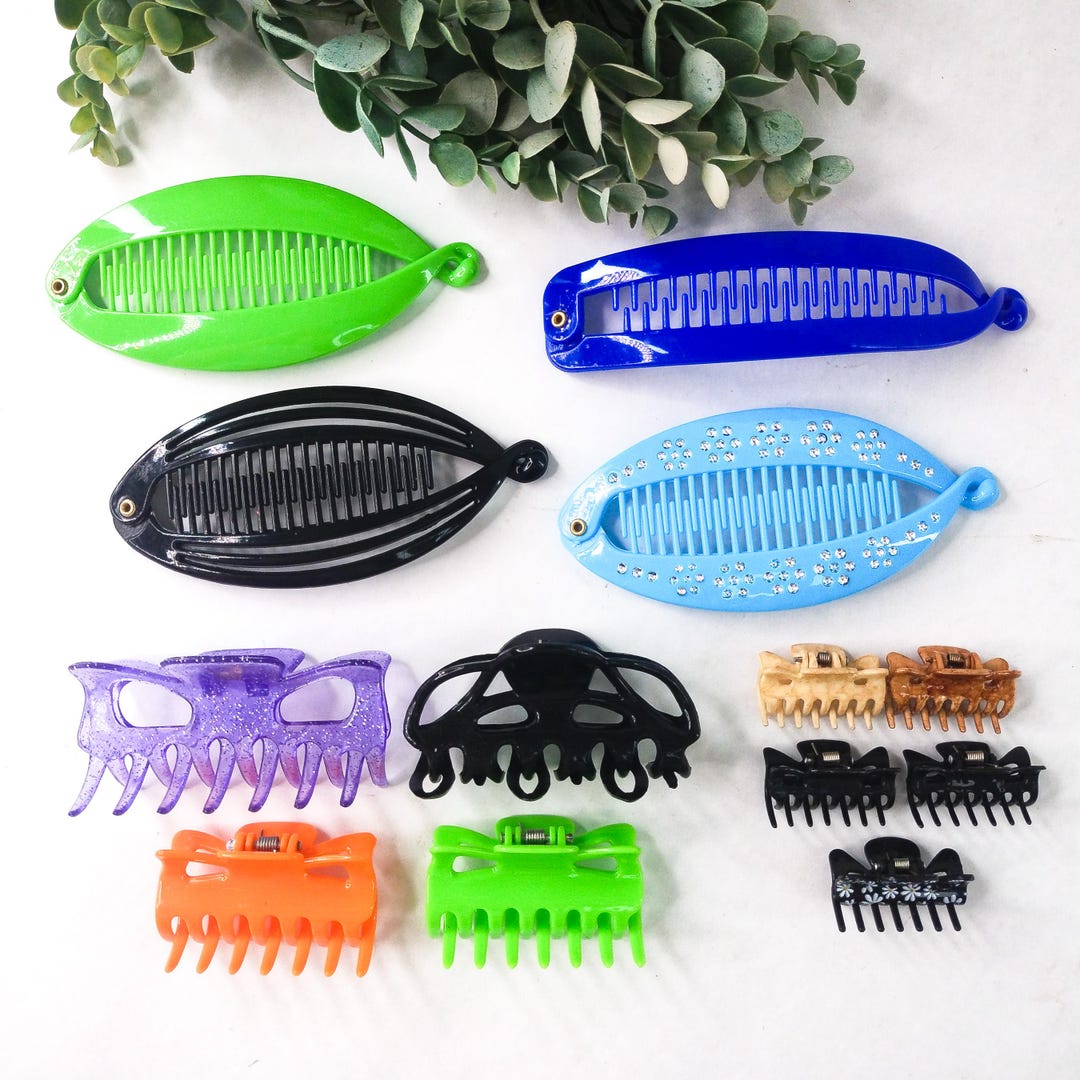 Vintage 1pc Banana Clips, Claw Clasps, Hair Accessories, Ponytail ...