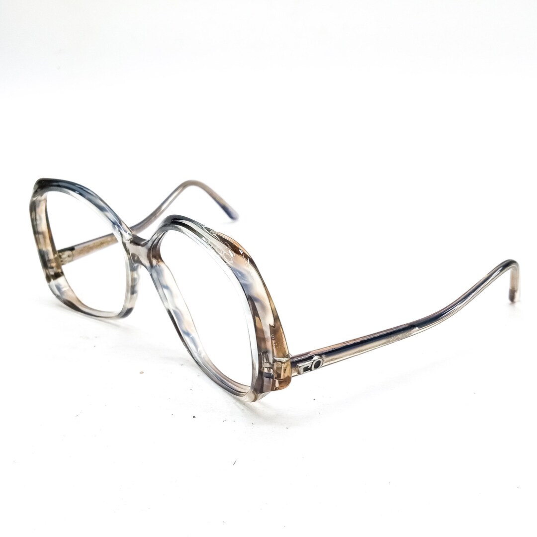 Drop Arm Glasses Vintage Eyeglass Frames Large Round Etsy