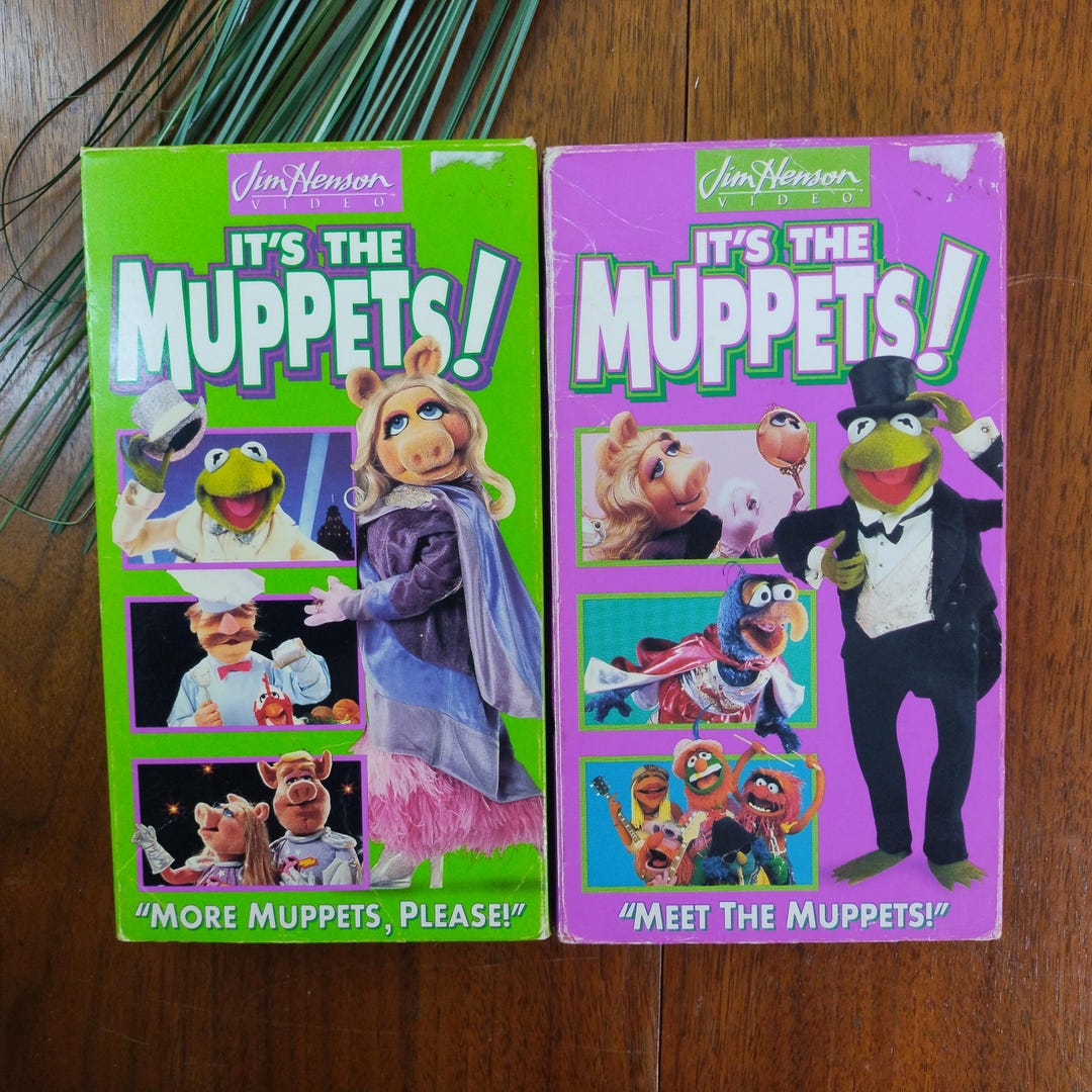 1993 VHS Tapes It's the Muppets 2pc Set, Jim Henson, Meet the Muppets ...