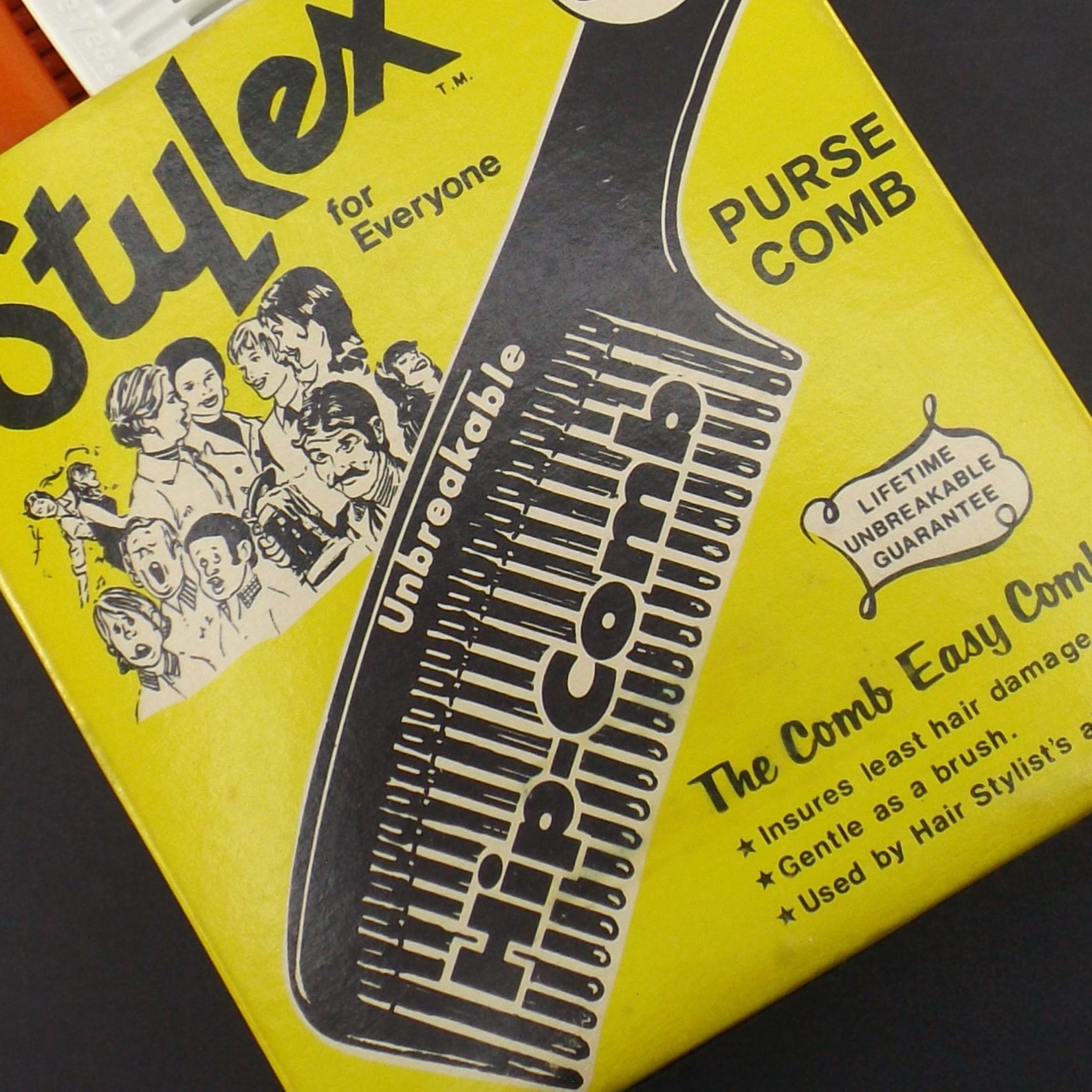 NOS Vintage Comb 70s 80s Unbreakable Plastic Large Pocket Comb Hair ...