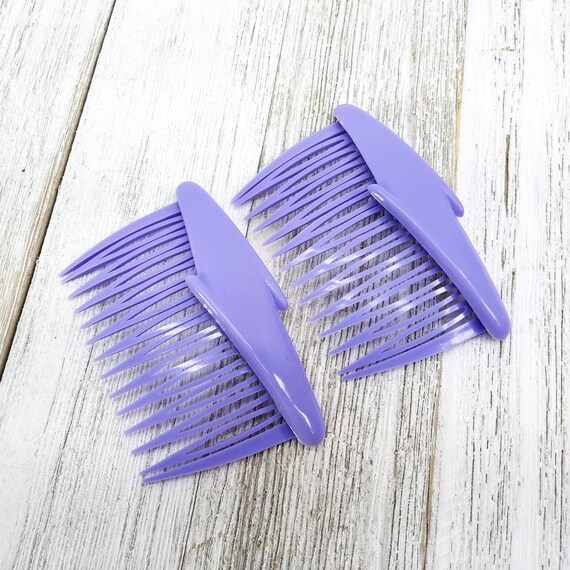 80s vintage goody side hair combs lightening bolt - Gem