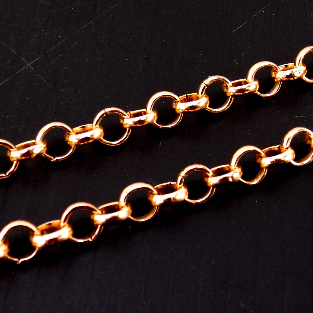 Rose Gold Rolo Link Bracelet Men/women/unisex Jewelry - Etsy