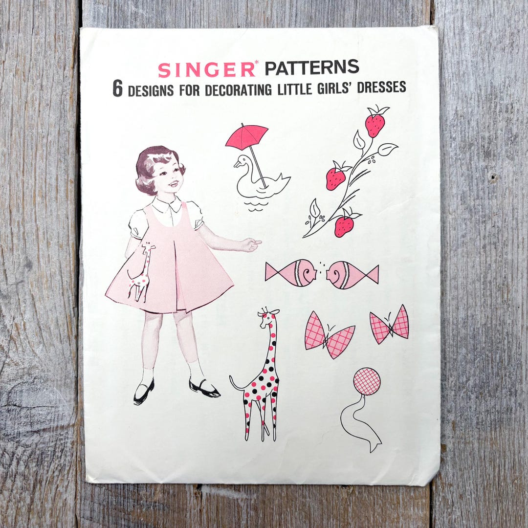Vintage Singer Sewing Pattern 4636: Girls' Dress Designs, 1940s-50s - Etsy