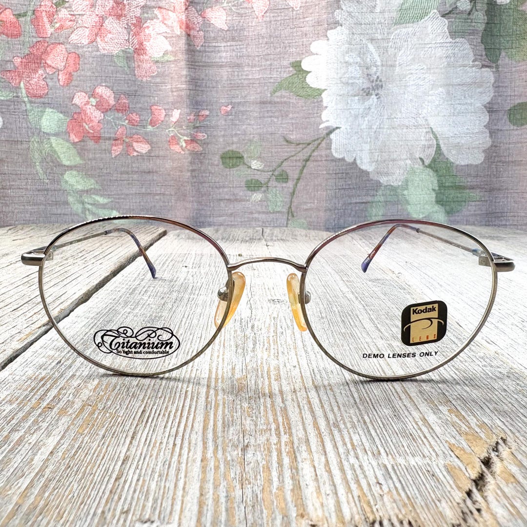 Vintage Round Eyeglass Frame Only Eyeglasses Glasses 52[]18/135 ...