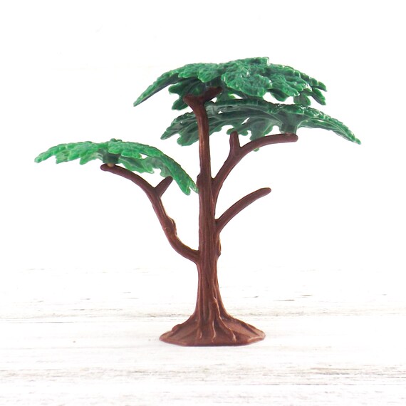 Vintage Plastic Tree Plant Decoration Miniature Display Scene | Etsy