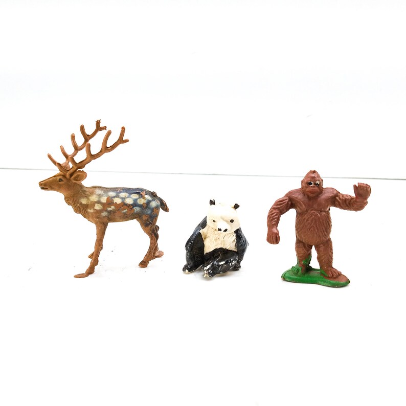 1960s Vintage Miniature Animals Plastic Figurines Moose - Etsy