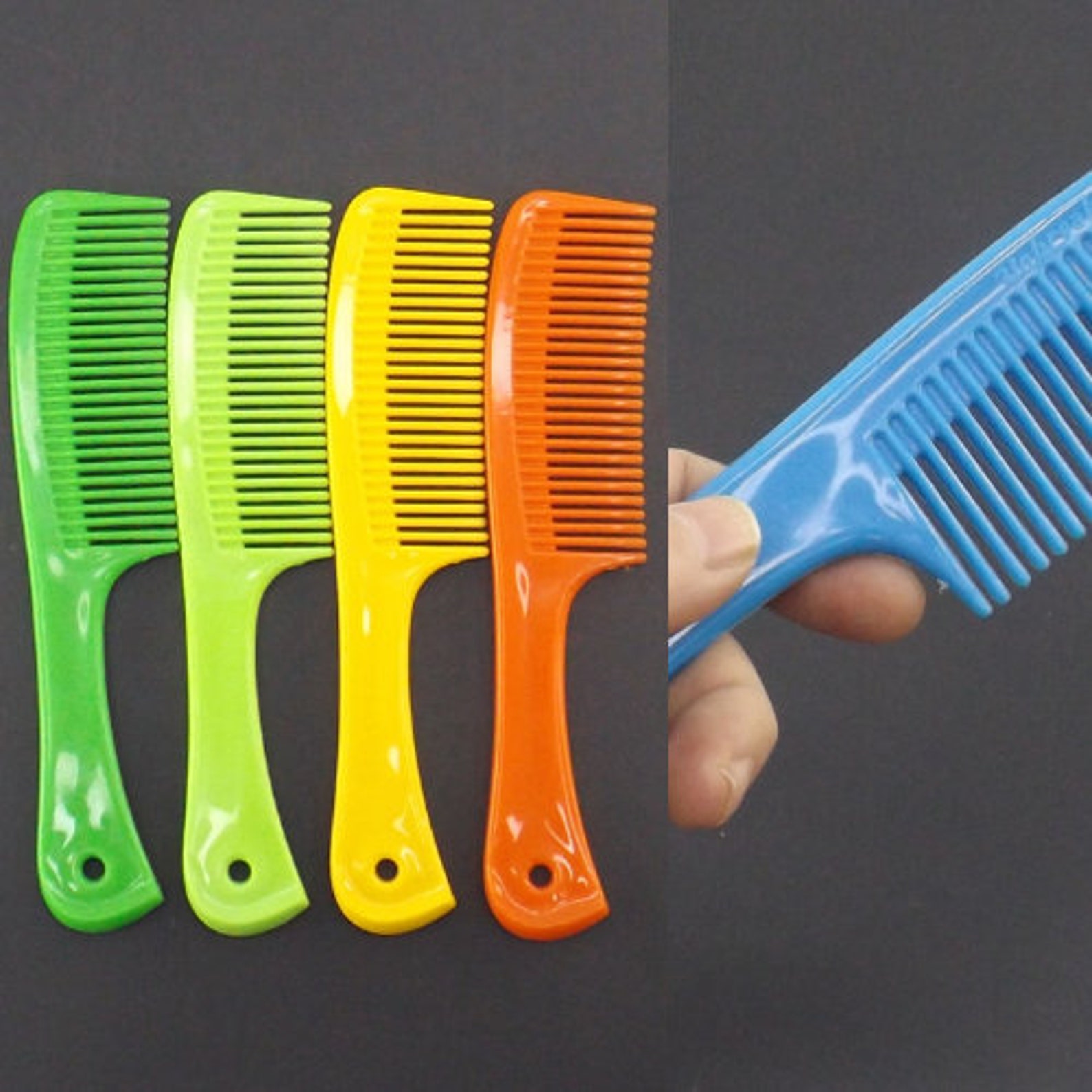NOS Vintage Comb 70s 80s Unbreakable Plastic Large Pocket Comb Hair ...