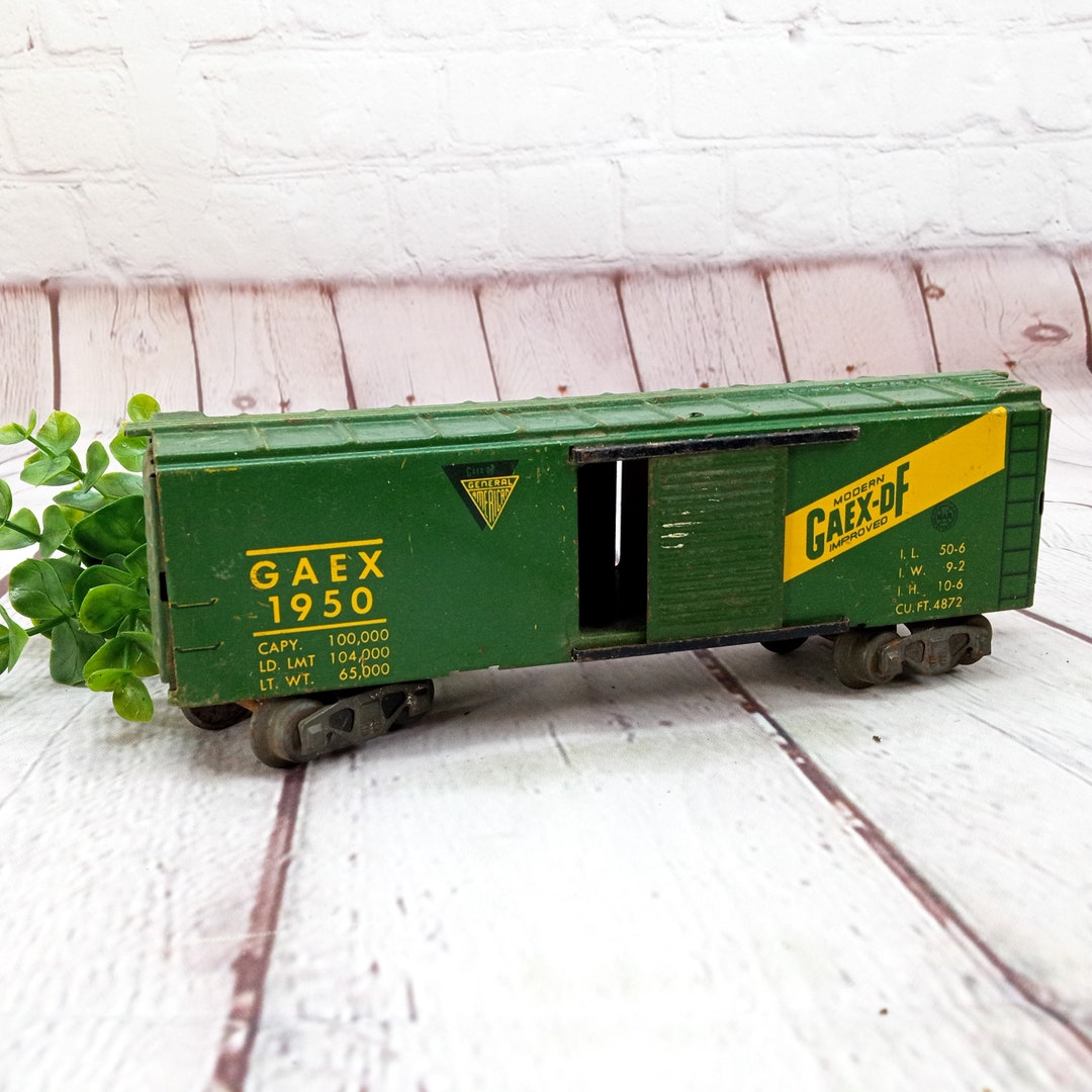 Vintage Green GAEX DF Train Freight Car Electric Train HO Scale Model ...