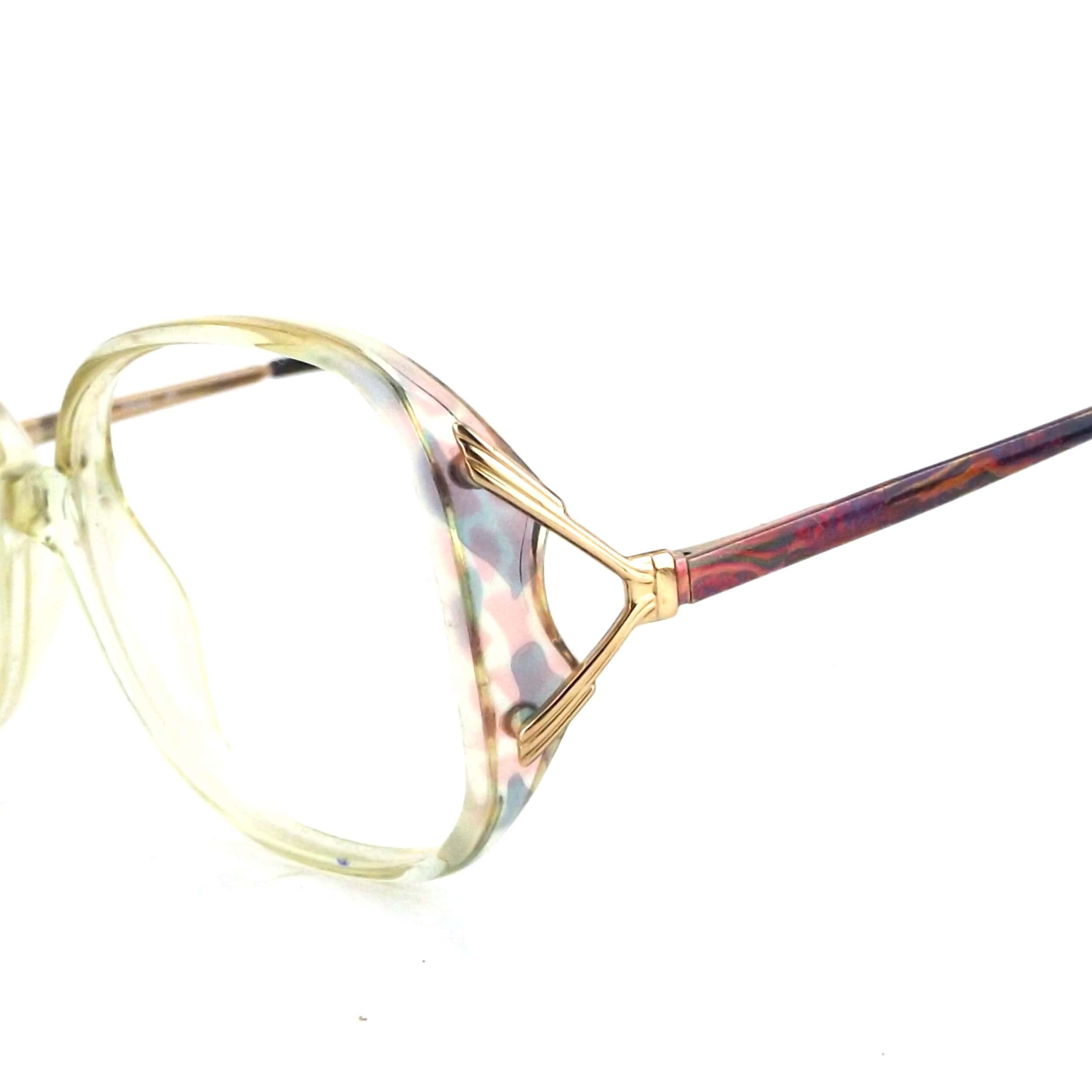 Vintage 80s Italian Eyeglasses NOS Luxotica Glasses Pink and - Etsy