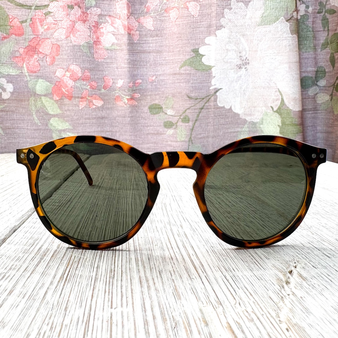 Tortoiseshell Clubmaster Style Sunglasses: Plastic Frames - Etsy