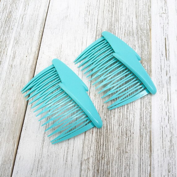 80s vintage goody side hair combs lightening bolt - Gem