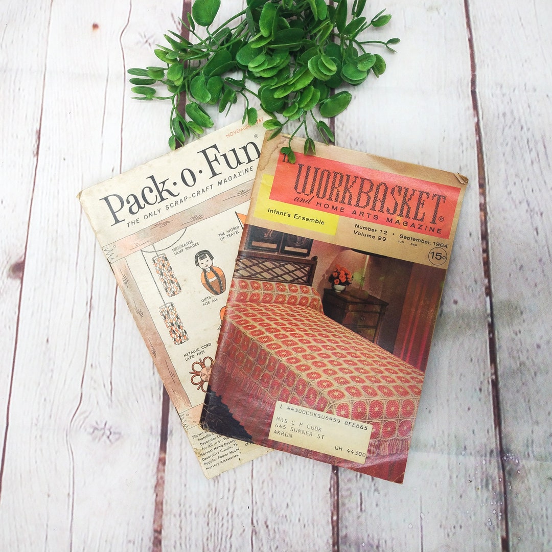 1960s Vintage Craft Magazines 2pc, the Workbasket, Pack O Fun - Etsy