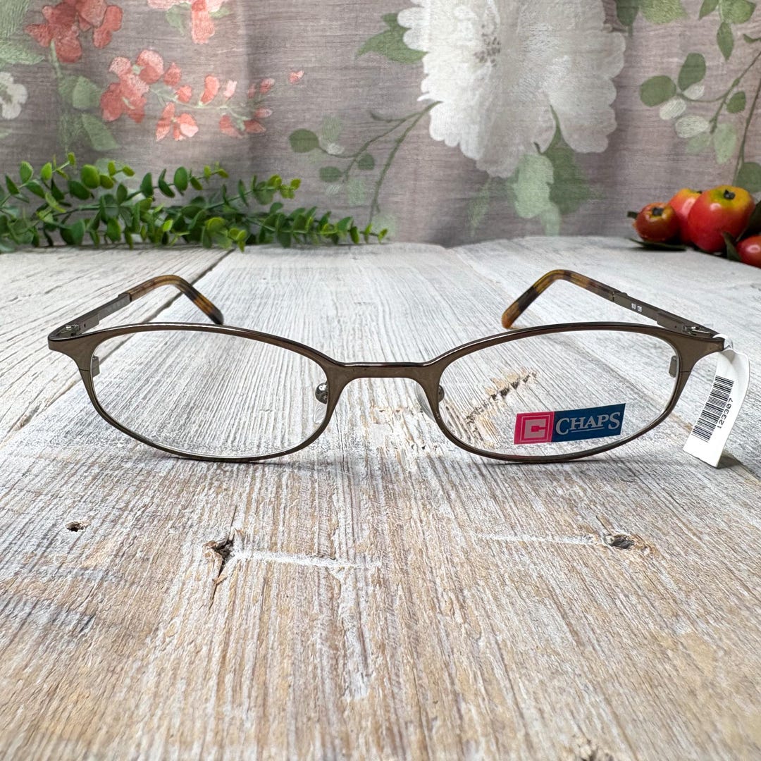 Vintage Chaps Ralph Lauren Eyeglass Frames: Brown Oval Metal, Unisex ...