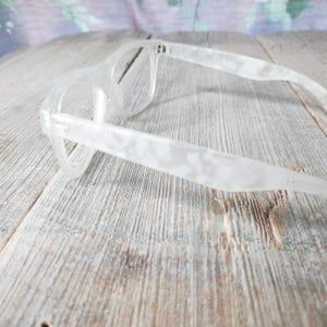 Frosted White Square Glasses Frames Only Costume/rave/festival/party ...
