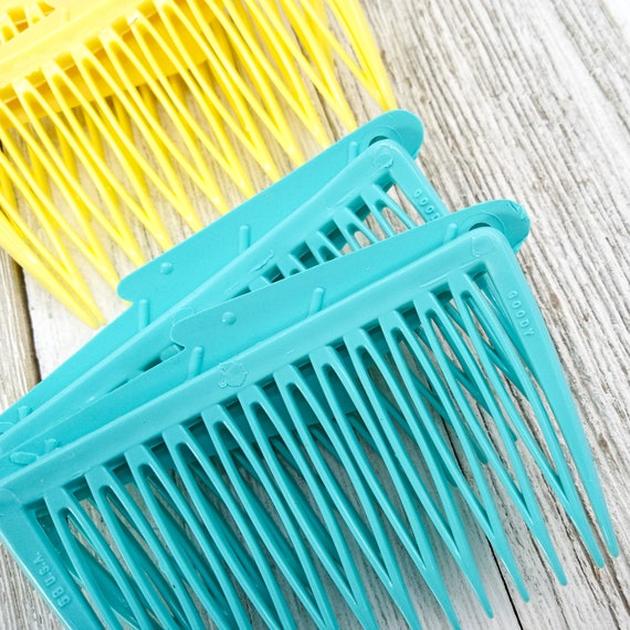 80s vintage goody side hair combs lightening bolt - Gem