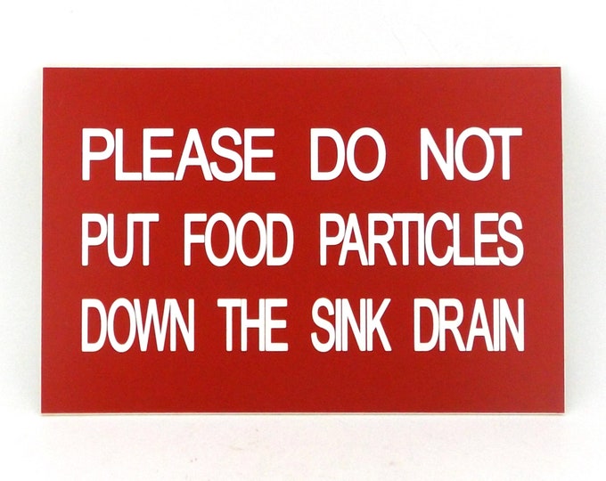 Vintage Do Not Put Food in Sink Sign Industrial Kitchen Office Decor ...