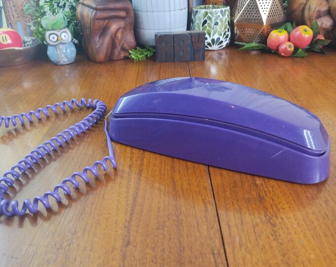 1980s 1990s Conair-phone Telephone Purple Landline Phone Trimline Touch ...