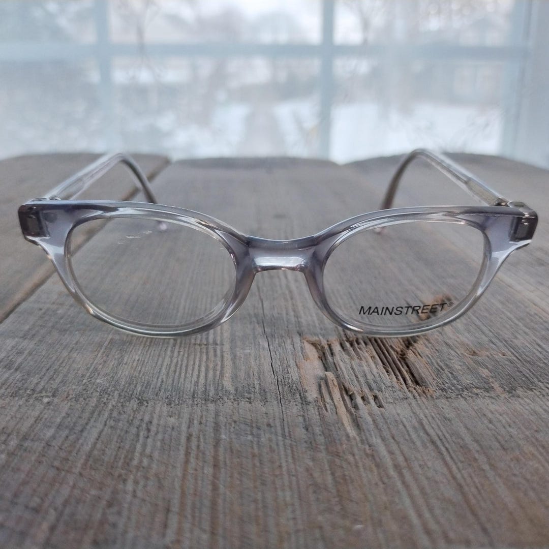 Small Round Eyeglass Frames Petite-face Clear-blue Eyeglasses Unisex ...