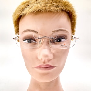 Y2k Eyeglasses 90s Vintage Glasses Rectangle Rimless Eyeglasses Antique ...