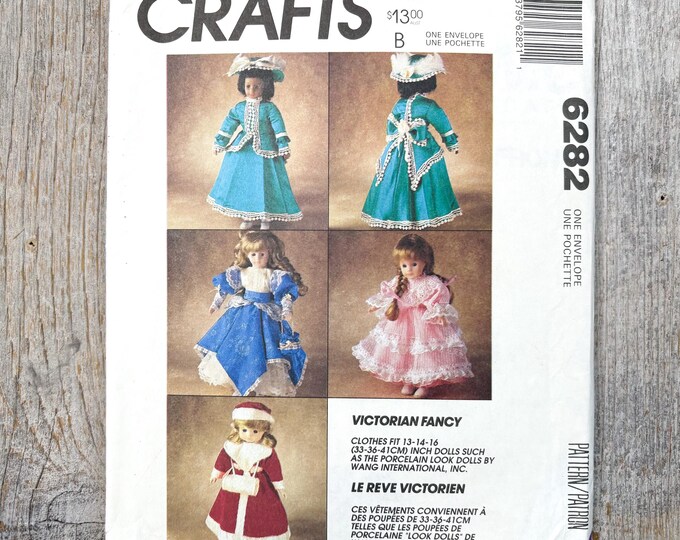 Mccall's Victorian Doll Clothes Sewing Pattern 6282: 13-16" Porcelain ...