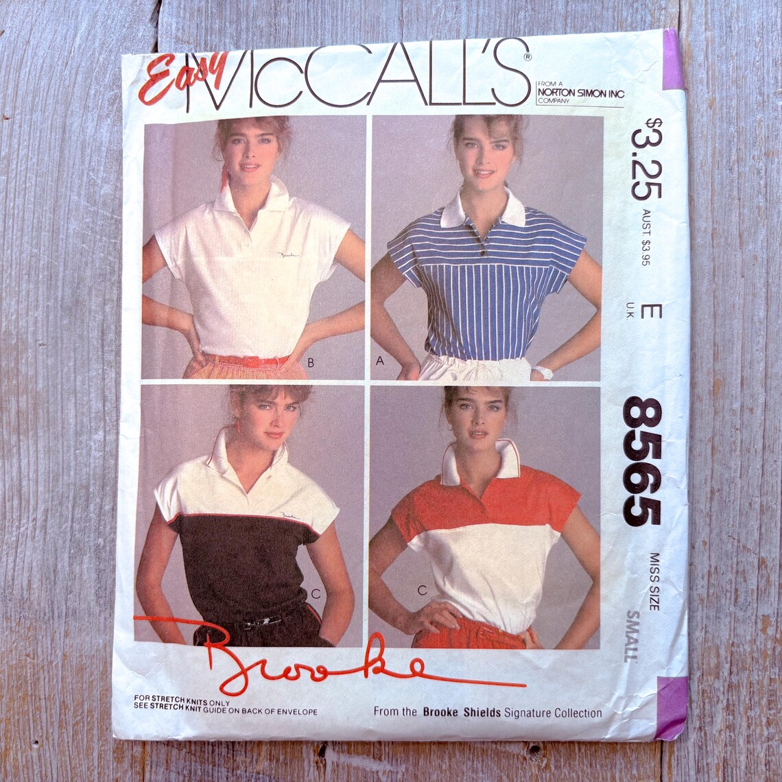 Vintage 1983 Mccall's Sewing Pattern 8565: Brooke Shields Top (size ...
