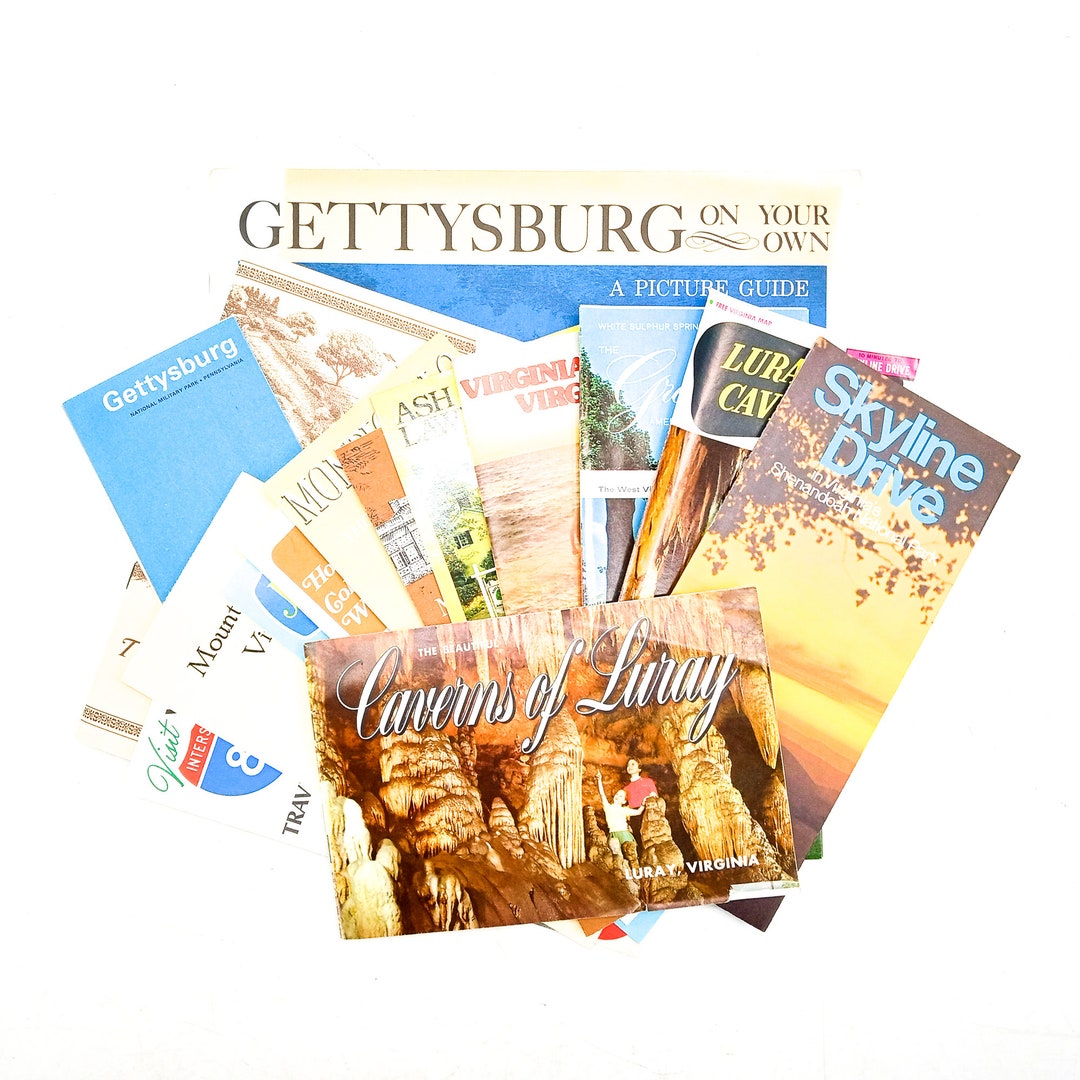 1970s-80s Vintage Guide Brochure Gettysburg Virginia, Pamphlets ...