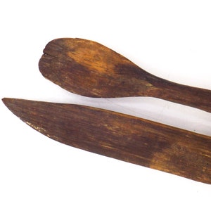 African Carved Wood Spoon and Knife Vintage Wooden Utensils - Etsy