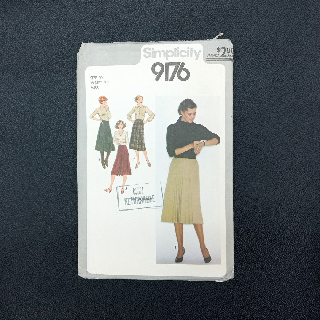 70s 80s Vintage Womens Sewing Pattern Simplicity 9176 Miss Size 10 ...
